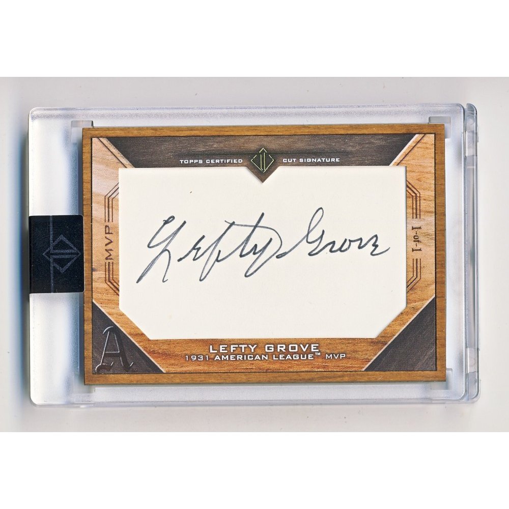 Lefty Grove 2017 Topps Transcendent Baseball MVP Cut Signature ...