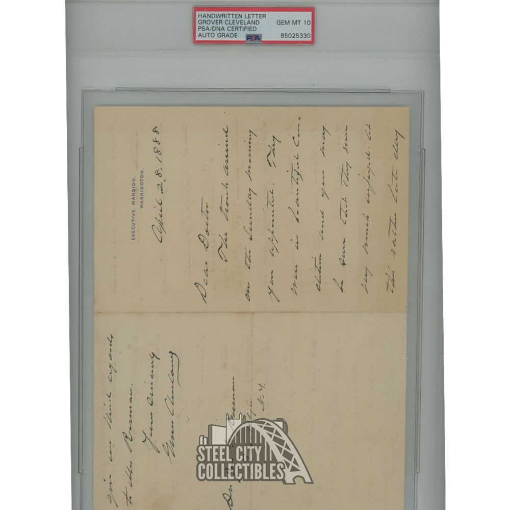 Grover Cleveland Autographed Handwritten Letter - PSA/DNA 10 (85025330 ...