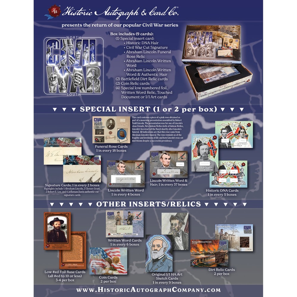 2023 Historic Autographs Civil War Edition Box | Steel City Collectibles