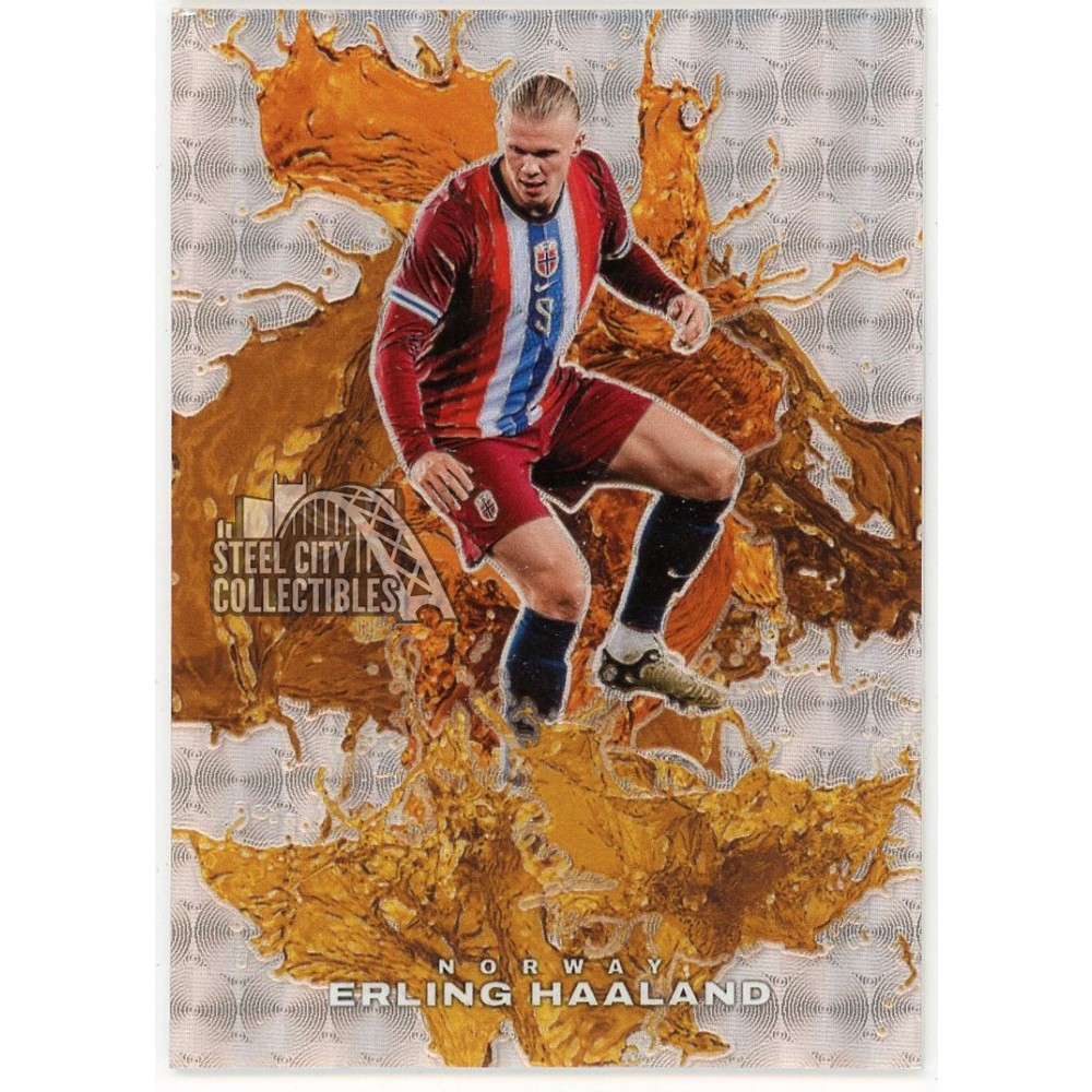 Erling Haaland 2024 Panini Black Friday Splash of Color Card #EH 21/25 ...