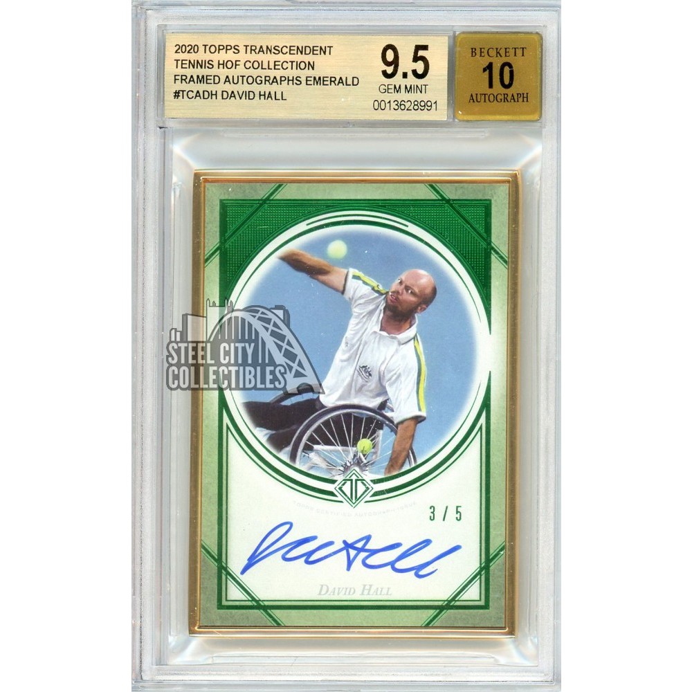 David Hall 2020 Topps Transcendent Tennis HOF Emerald Autograph Card # ...