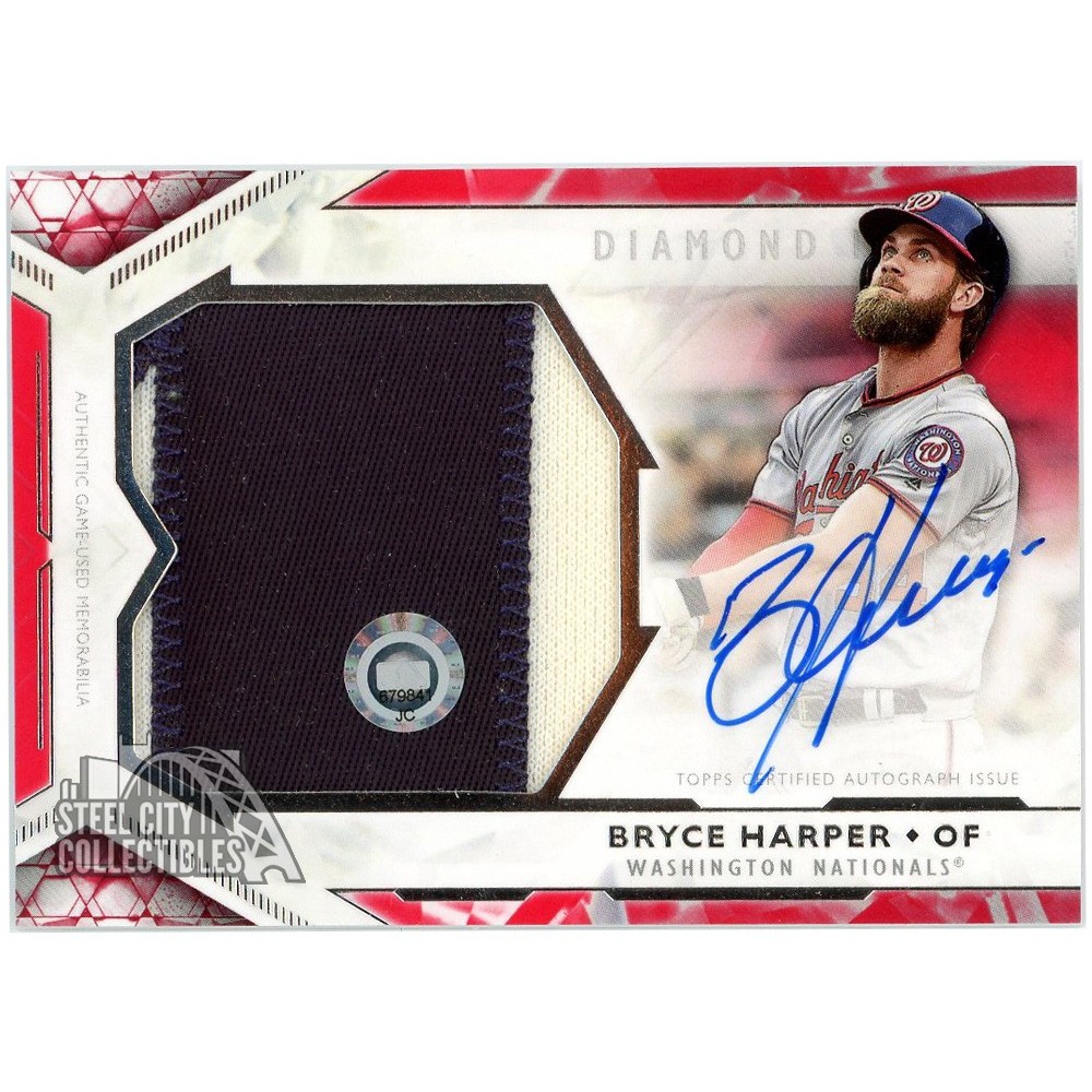 Bryce Harper 2018 Topps Diamond Icons Red Jumbo Game-Used Patch ...