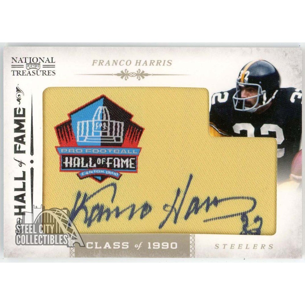 Franco Harris 2012 Panini National Treasures Hall of Fame Autograph ...