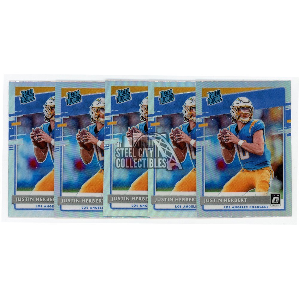 Justin Herbert 2020 Panini Donruss Optic Holo Rated Rookie Card #153 5 ...