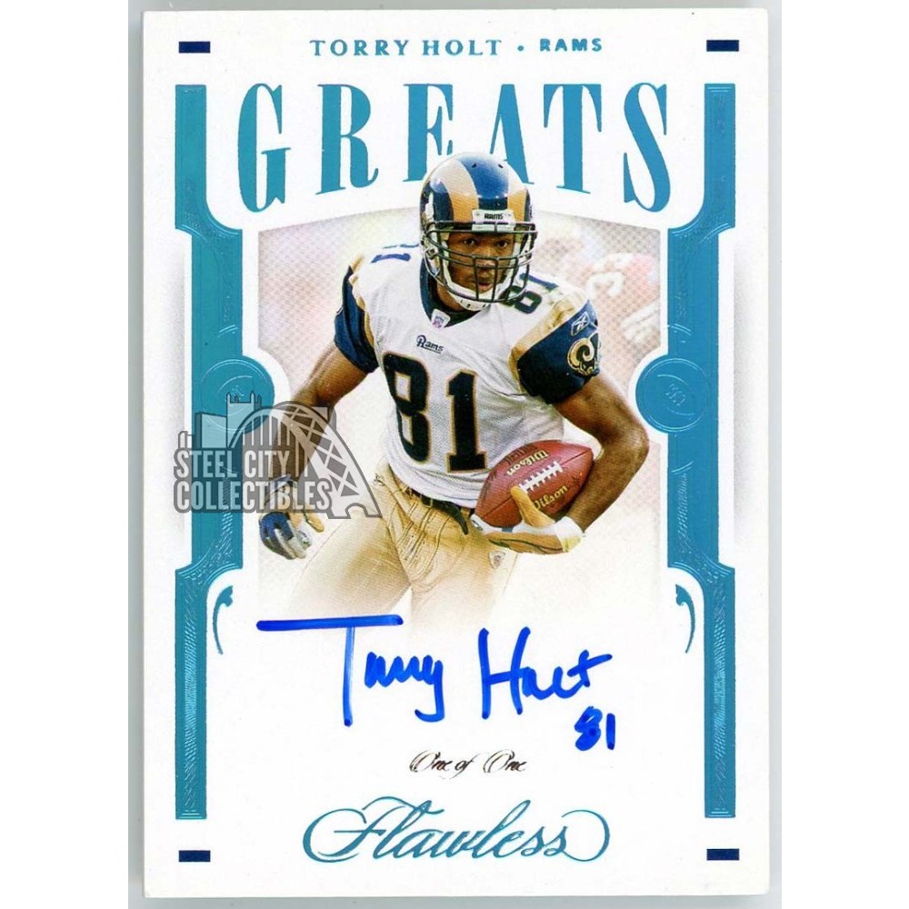 Torry Holt 2021 Panini Flawless Greats Platinum Autograph Card #GR8-THO ...