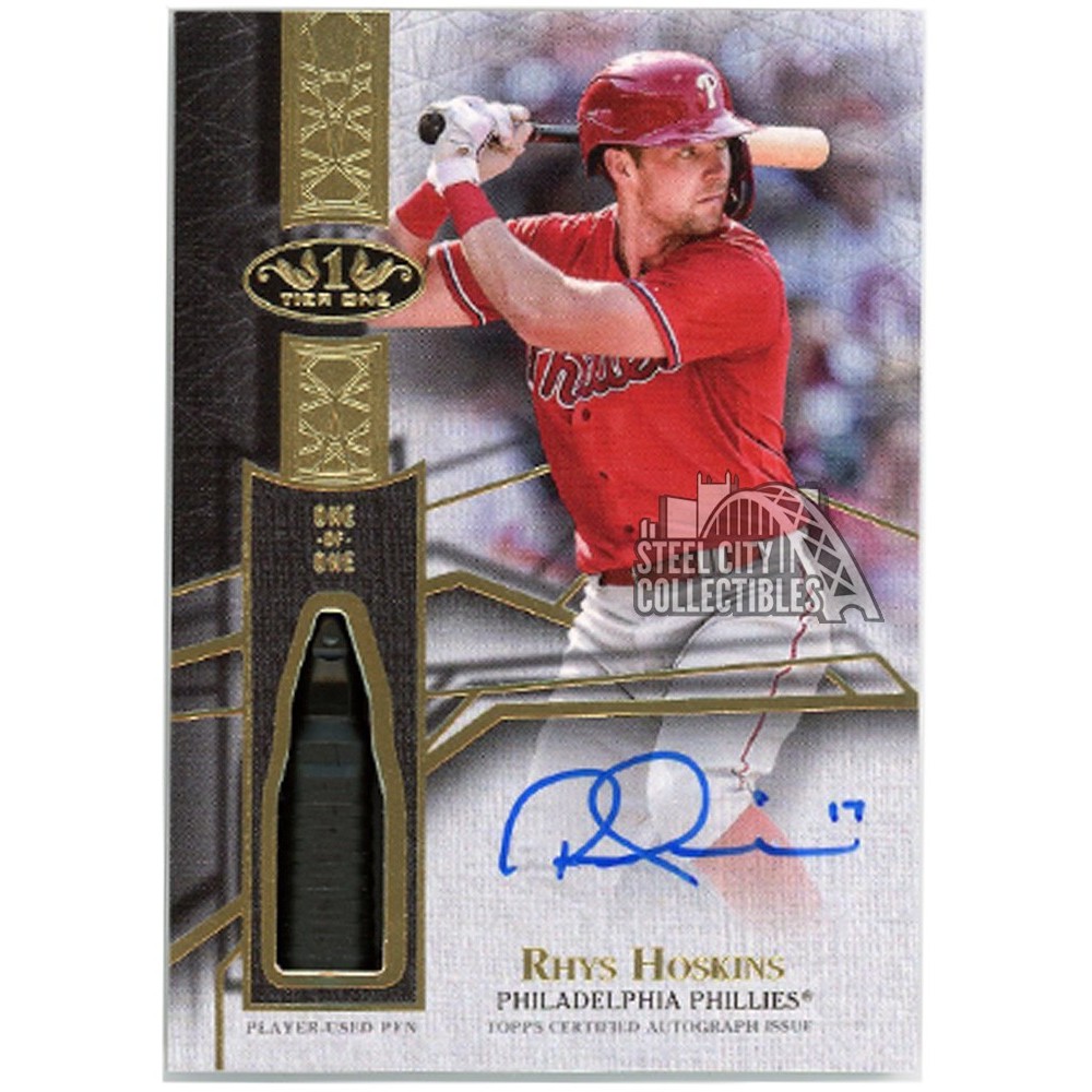 Rhys Hoskins 2022 Topps Tier One Signature Tools Autograph Relic Card # ...