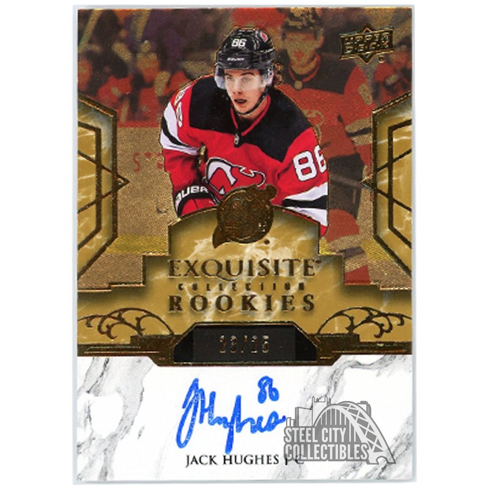 READ Jack Hughes 2019-20 Upper Deck Exquisite Autograph Rookie Card # ...