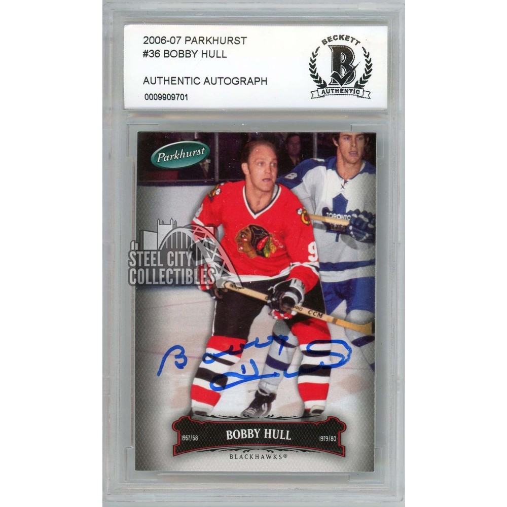 Bobby Hull 2006-07 Parkhurst Autograph Card #36 BCCG BAS | Steel City ...