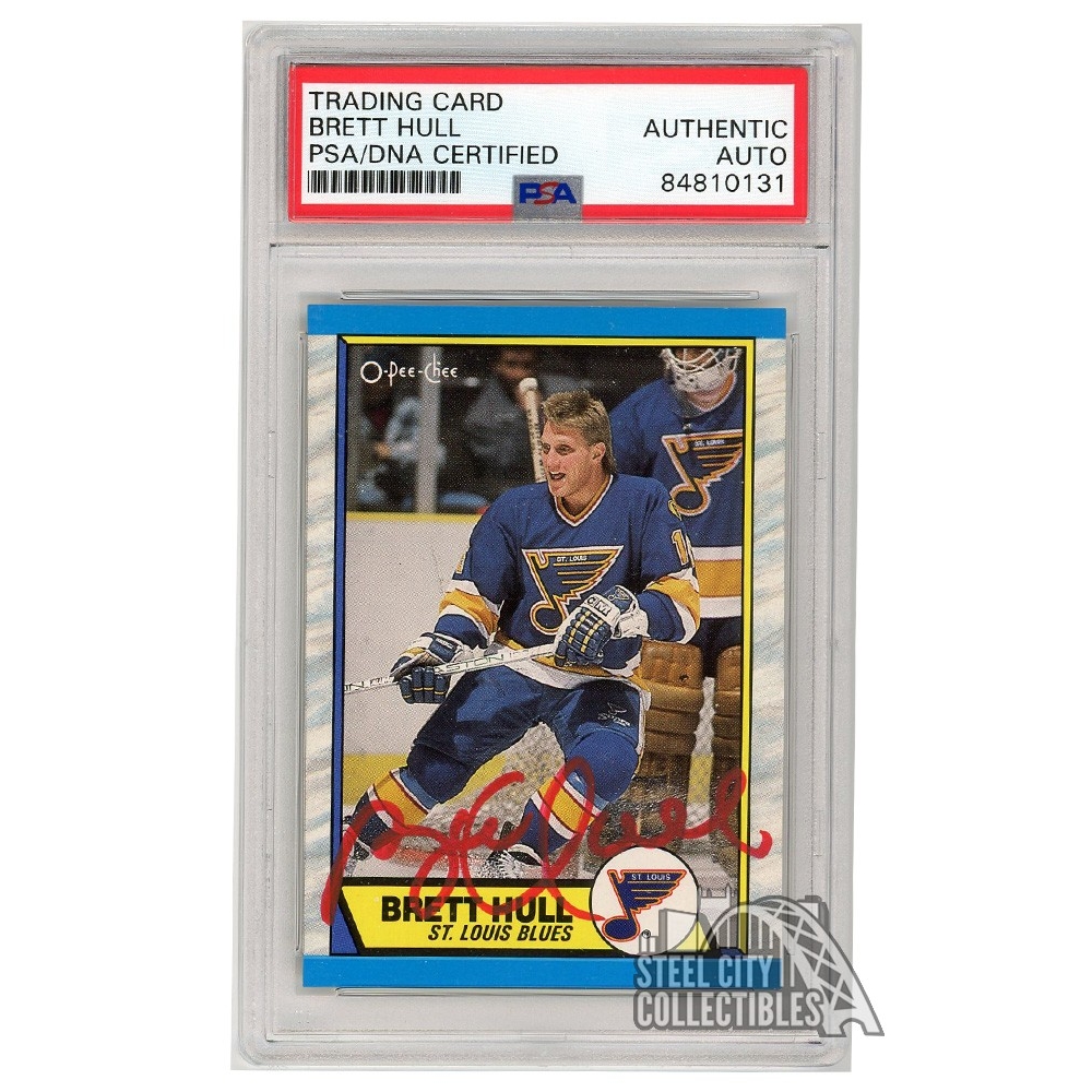 Brett Hull 1989-90 O-Pee-Chee Autograph Card #186 PSA/DNA (Red) | Steel ...