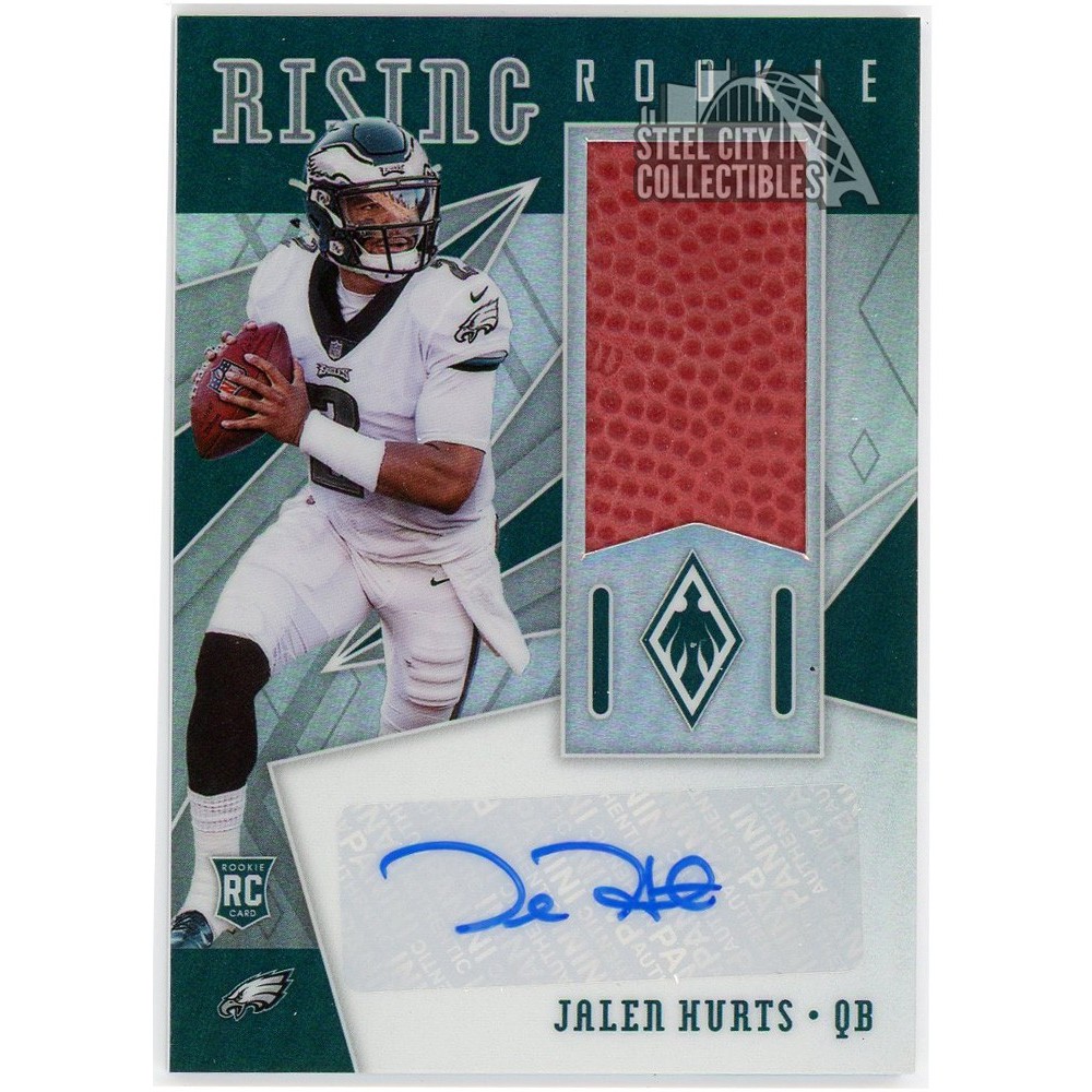 Jalen Hurts 2020 Panini Phoenix Rising Rookie Material Autograph Card # ...