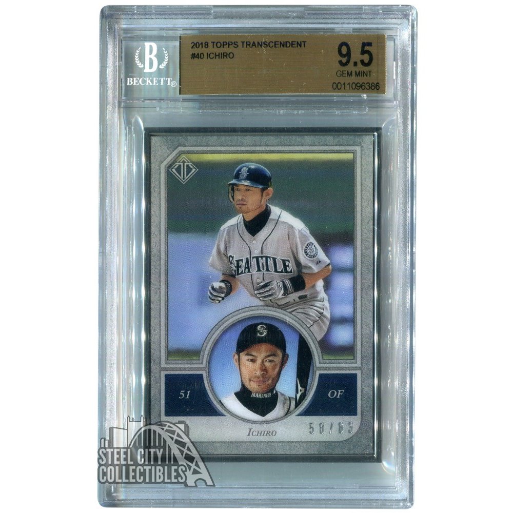 Ichiro 2018 Topps Transcendent Baseball Icons Card 58/83 - BGS 9.5 ...