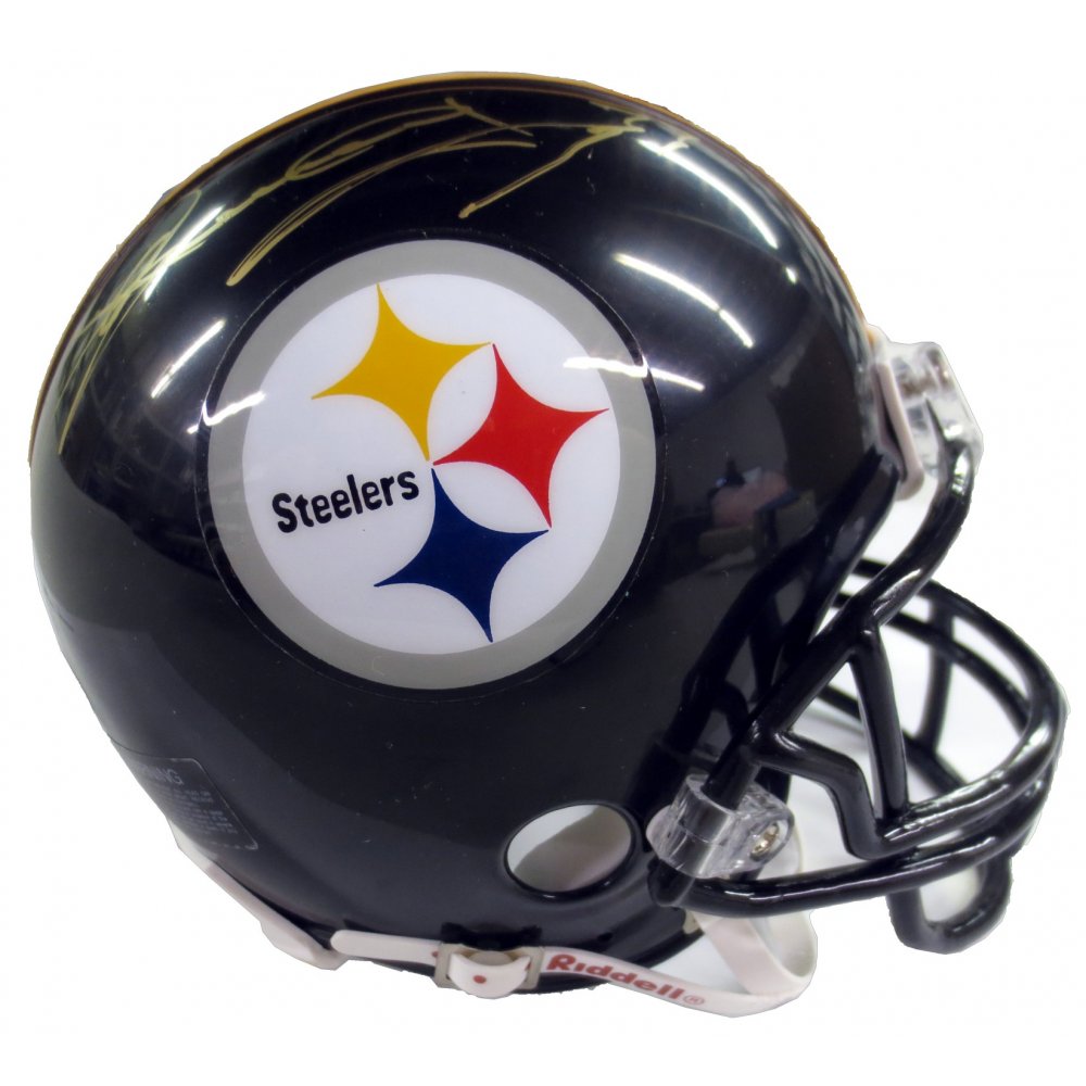 Merrill Hoge Autographed Pittsburgh Steelers Black Mini Football Helmet ...