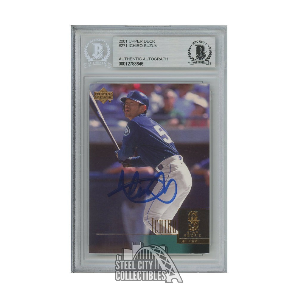 Ichiro Suzuki 2001 Upper Deck Rookie Autograph Card #271 BAS | Steel ...