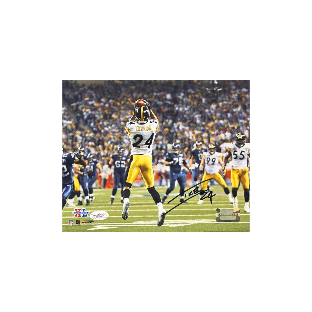 Ike Taylor Autographed Pittsburgh Steelers 8x10 Photo (Interception ...