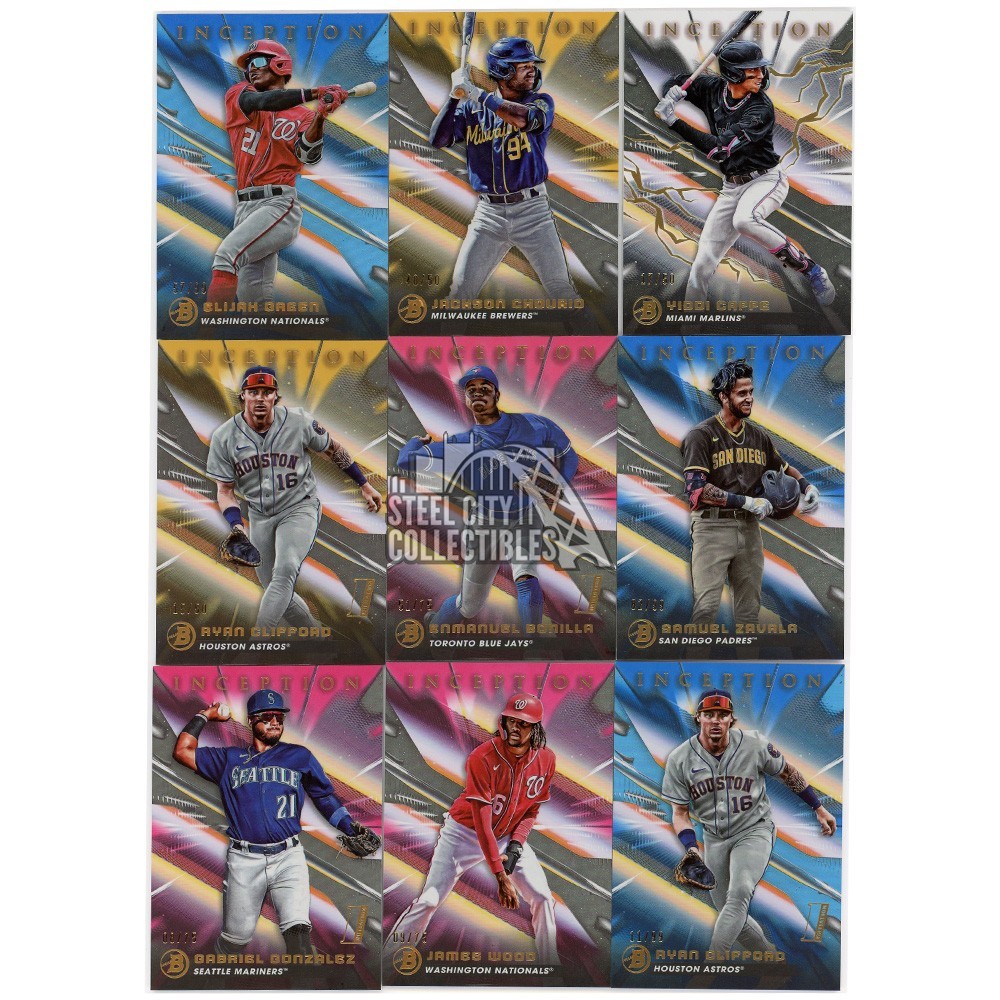 2023 Bowman Inception Baseball Numbered Parallel 26-Card Lot | Steel ...