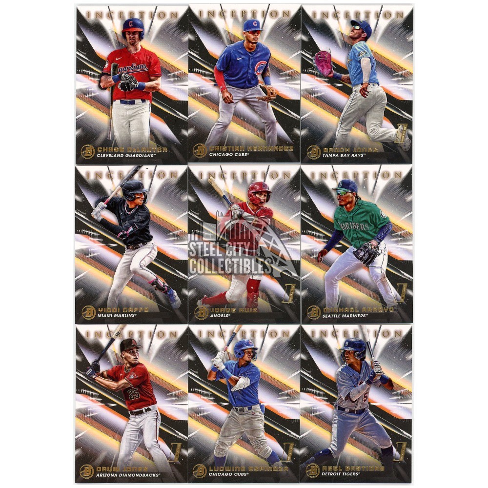 2023 Bowman Inception Baseball Assorted 78-Card Base Lot | Steel City ...