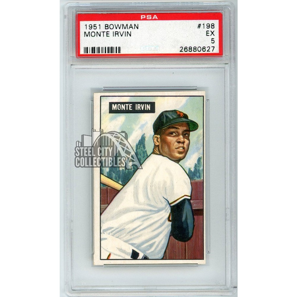 Monte Irvin 1951 Bowman Baseball Card #198 PSA 5 | Steel City Collectibles