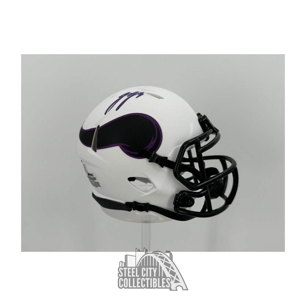 JJ McCarthy Autographed Minnesota Lunar Eclipse Mini Helmet - BAS ...