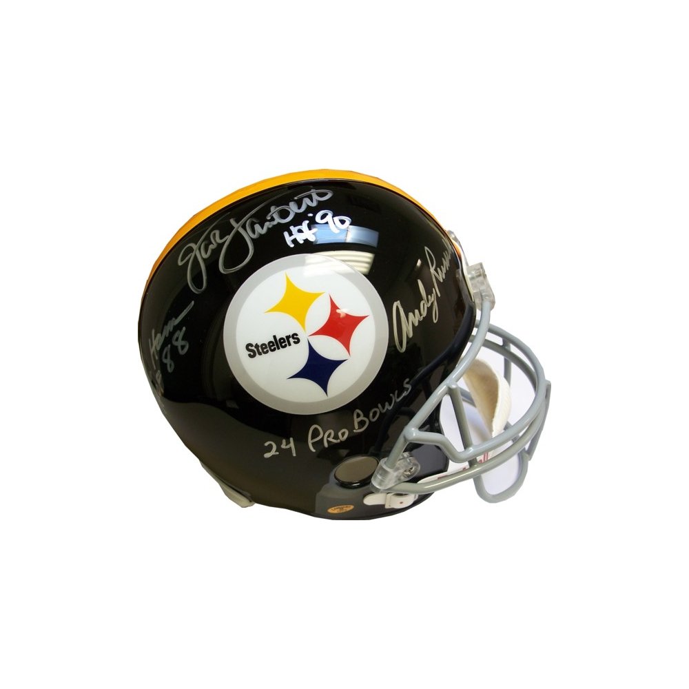 Ham Lambert Russell Autographed Steelers Throwback Full-Size Helmet ...