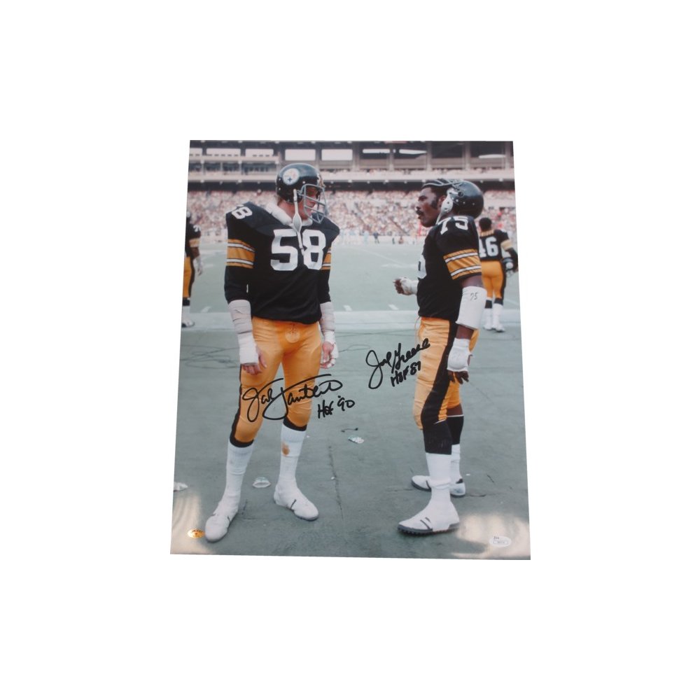Jack Lambert, Joe Greene Autographed Pittsburgh Steelers 16x20 Photo ...