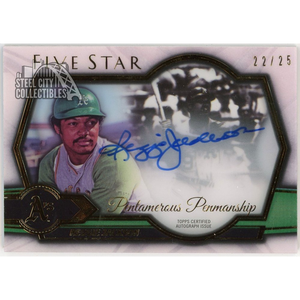 Reggie Jackson 2021 Topps Five Star Pentamerous Penmanship Autograph ...