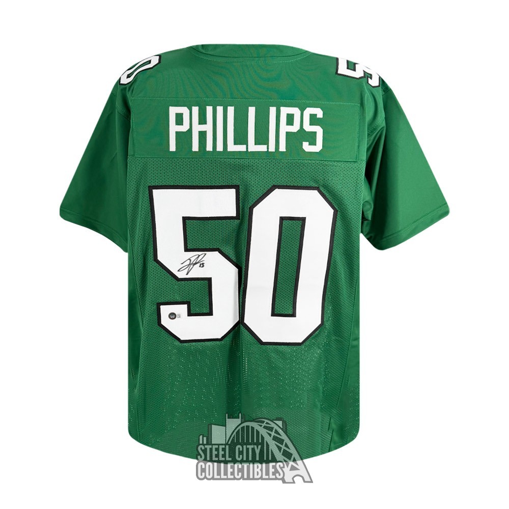 Jaelan Phillips Autographed Philadelphia Custom Green Football Jersey ...