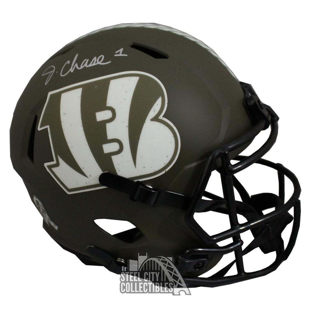Ja'Marr Chase Autographed Cincinnati Salute to Service Full Size ...