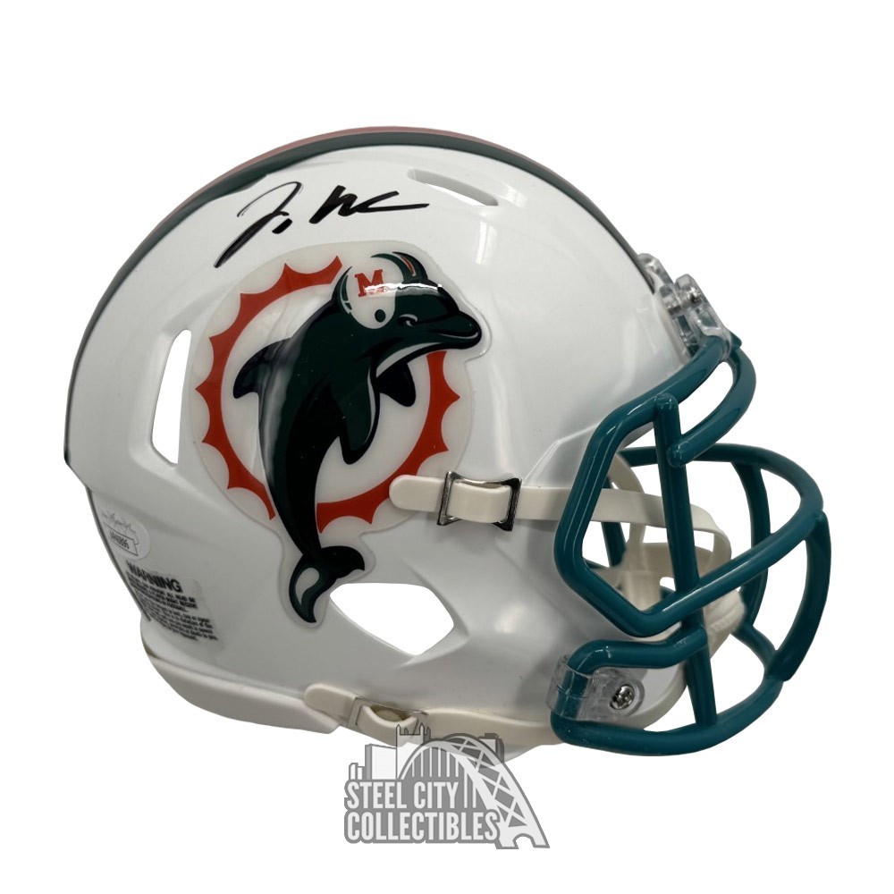 Jaylen Waddle Autographed Miami 97-12 Throwback Mini Football Helmet ...