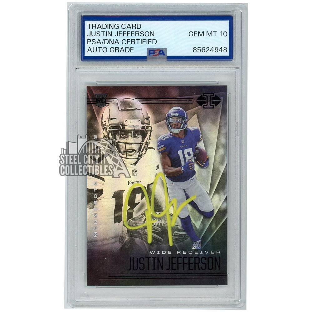 Justin Jefferson 2020 Illusions Black Autograph Rookie #22 PSA/DNA 10 ...