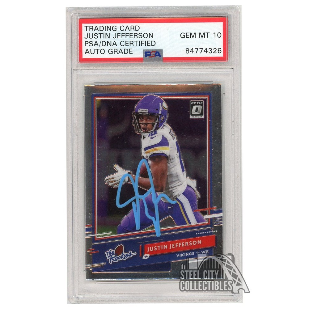 Justin Jefferson 2020 Panini Donruss Optic The Rookies Autograph RC ...