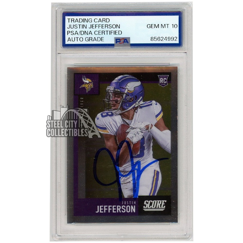 Justin Jefferson 2020 Chronicles Score Autograph Rookie Card #449 PSA ...