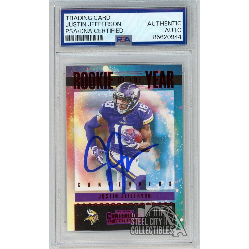Justin Jefferson 2020 Panini Contenders Rookie of the Year Contenders ...