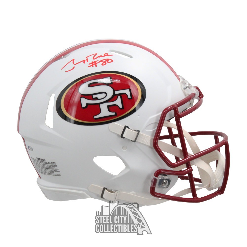 Jerry Rice Autographed San Francisco Flat White Authentic Full Size ...