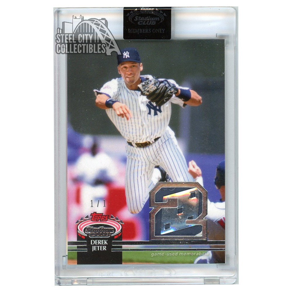 Derek Jeter 2022 Topps Stadium Club Members Only Game-Used Patch Card # ...