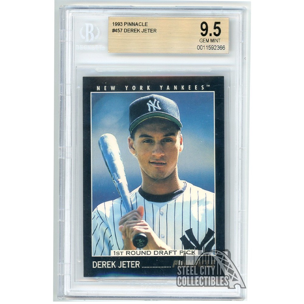 Derek Jeter 1993 Pinnacle Rookie Card #457 BGS 9.5 Gem Mint | Steel ...