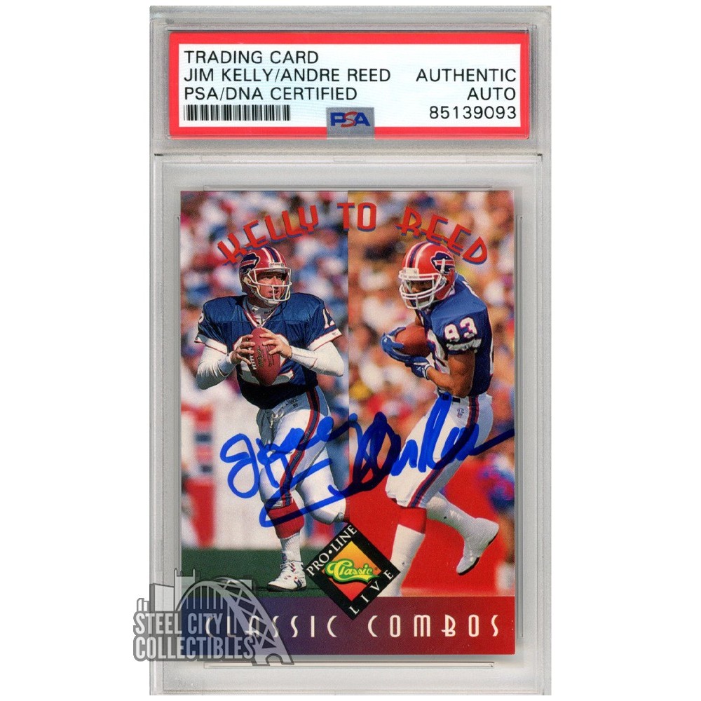 Jim Kelly, Andre Reed 1994 Pro Line Classic Autograph Football Card ...