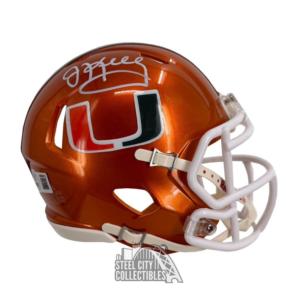 Jim Kelly Autographed Miami Flash Mini Football Helmet - BAS | Steel ...