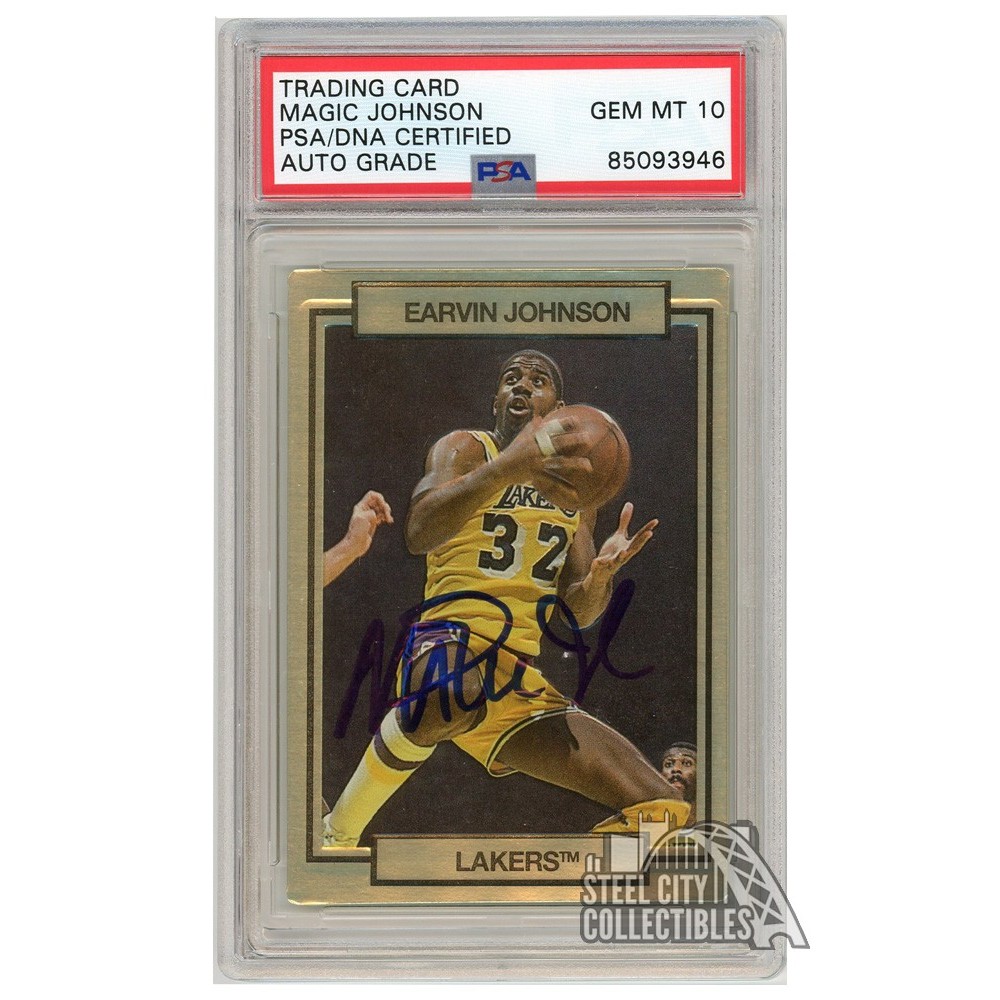 Magic Johnson 1990 Action Packed Promos Gold Autograph Card PSA/DNA 10 ...