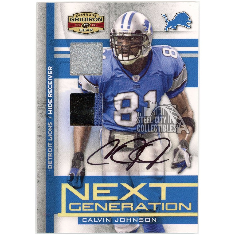 Calvin Johnson 2008 Gridiron Gear Next Generation Game-Used Patch Auto ...