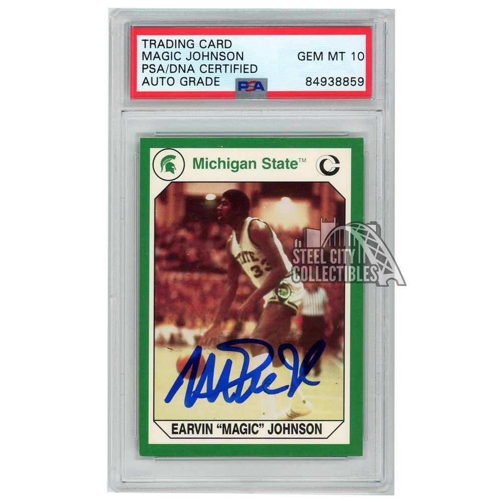 Magic Johnson 1990 Collegiate Collection Autograph Card #194 PSA/DNA 10 ...