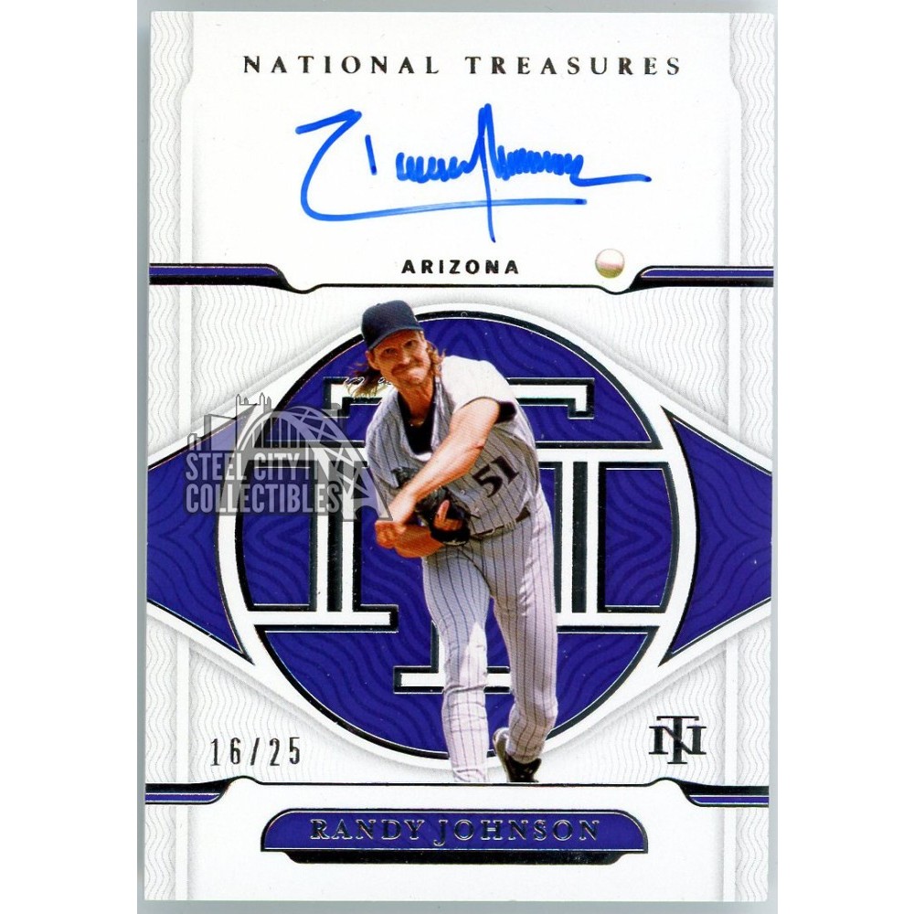 Randy Johnson 2022 Panini National Treasures Autograph Card #S-RJ 16/25 ...
