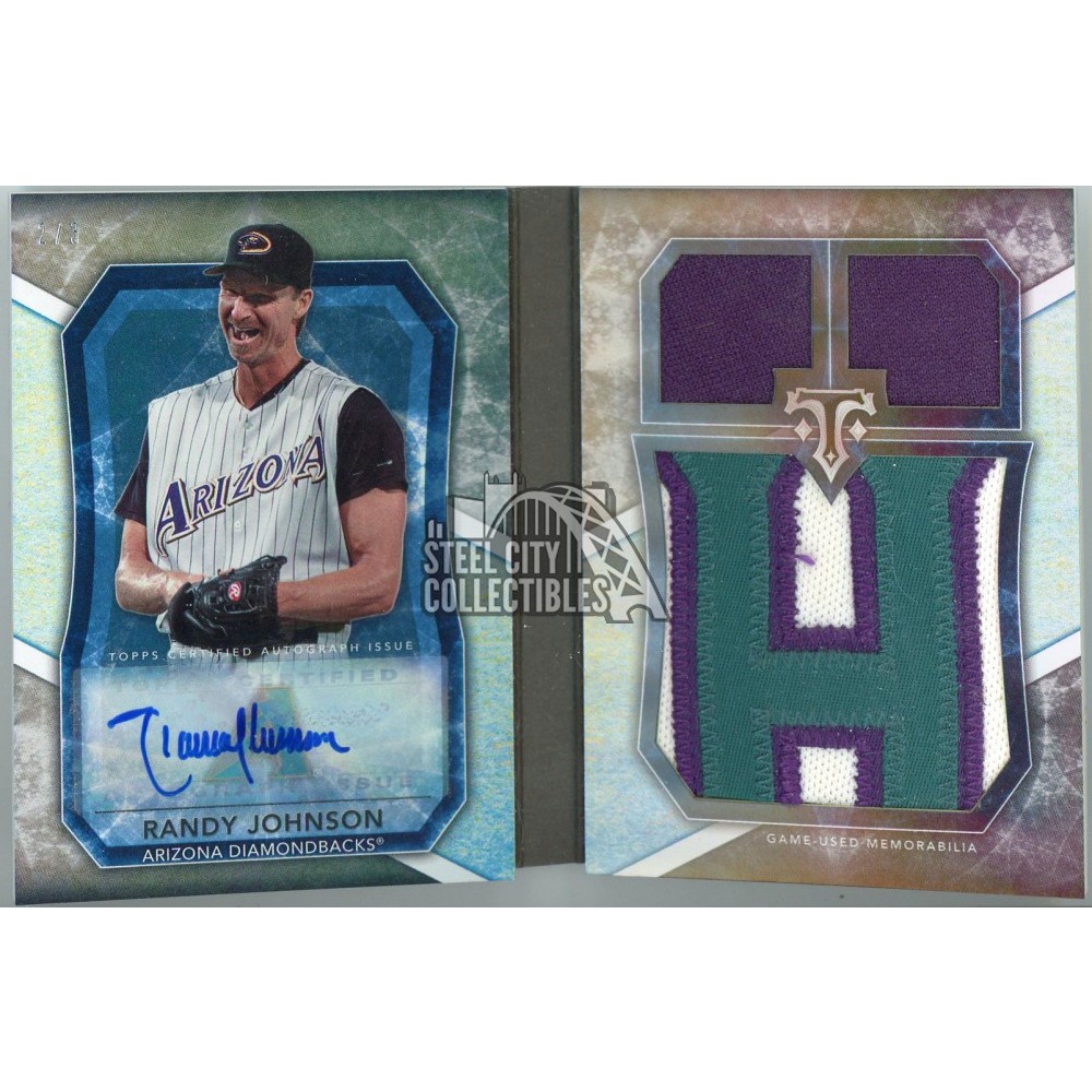 Randy Johnson 2015 Topps Triple Threads Jumbo Patch Autograph Booklet ...