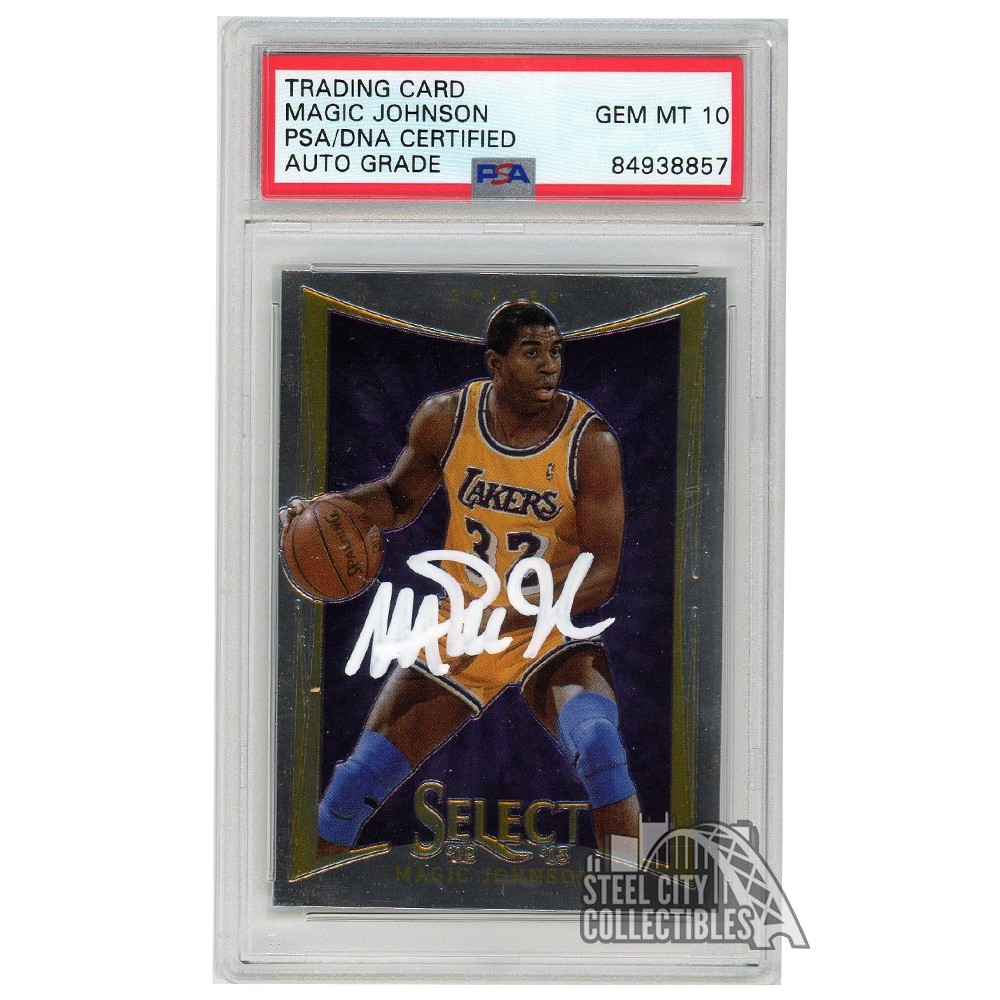 Magic Johnson 2012-13 Panini Select Autograph Card #135 PSA/DNA 10 ...