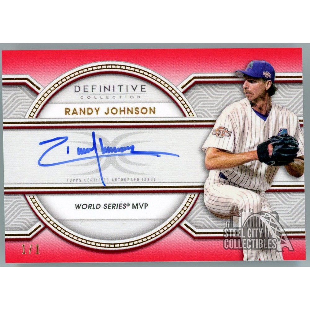Randy Johnson 2022 Topps Definitive Legendary Red Autograph Card #LAC ...