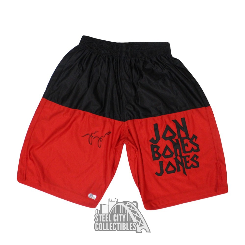 Jon "Bones" Jones Autographed Black & Red UFC Shorts - BAS | Steel City ...