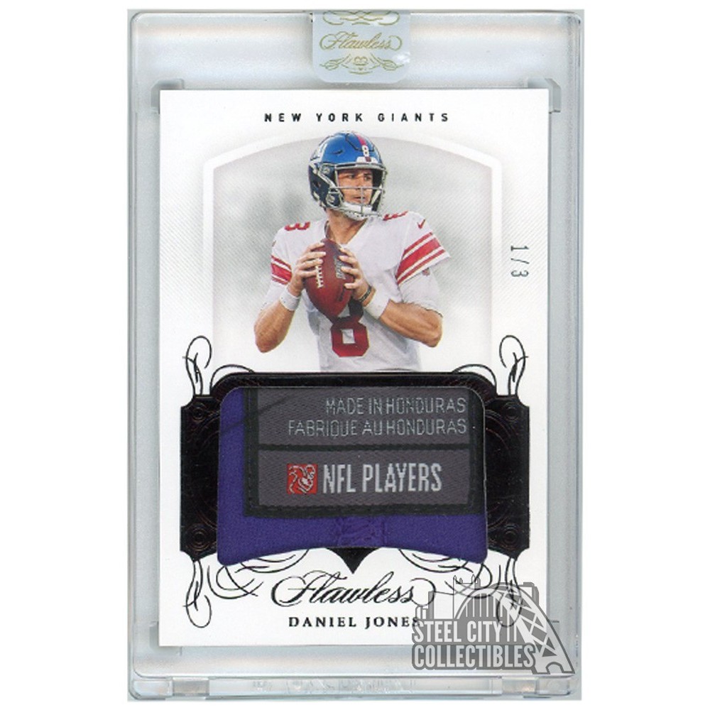 Daniel Jones 2019 Panini Flawless Laundry Tag Patch Rookie Card #FS4 1/ ...