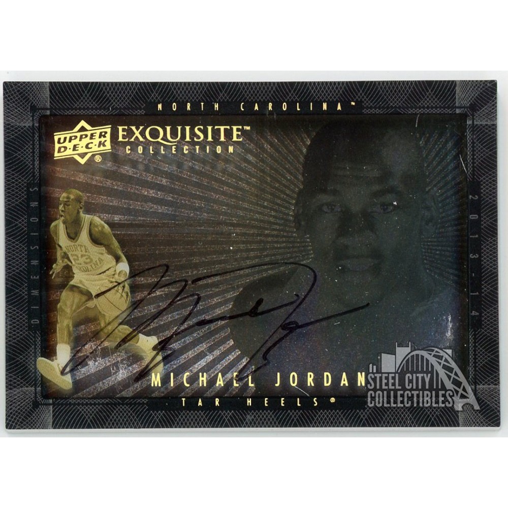 Michael Jordan 2013-14 Upper Deck Exquisite Dimensions Autograph Card # ...