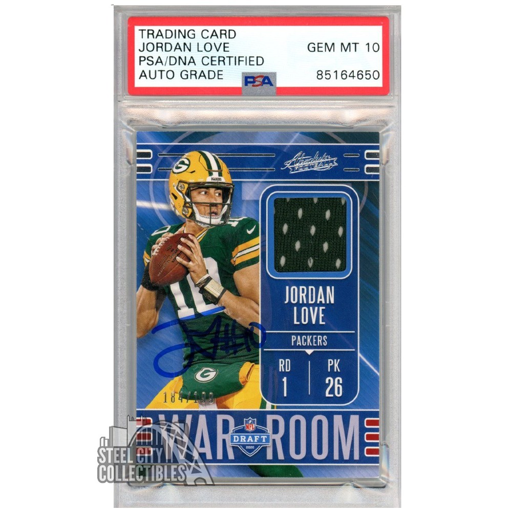 Jordan Love 2020 Panini Absolute War Room Autograph Rookie Jersey Card ...