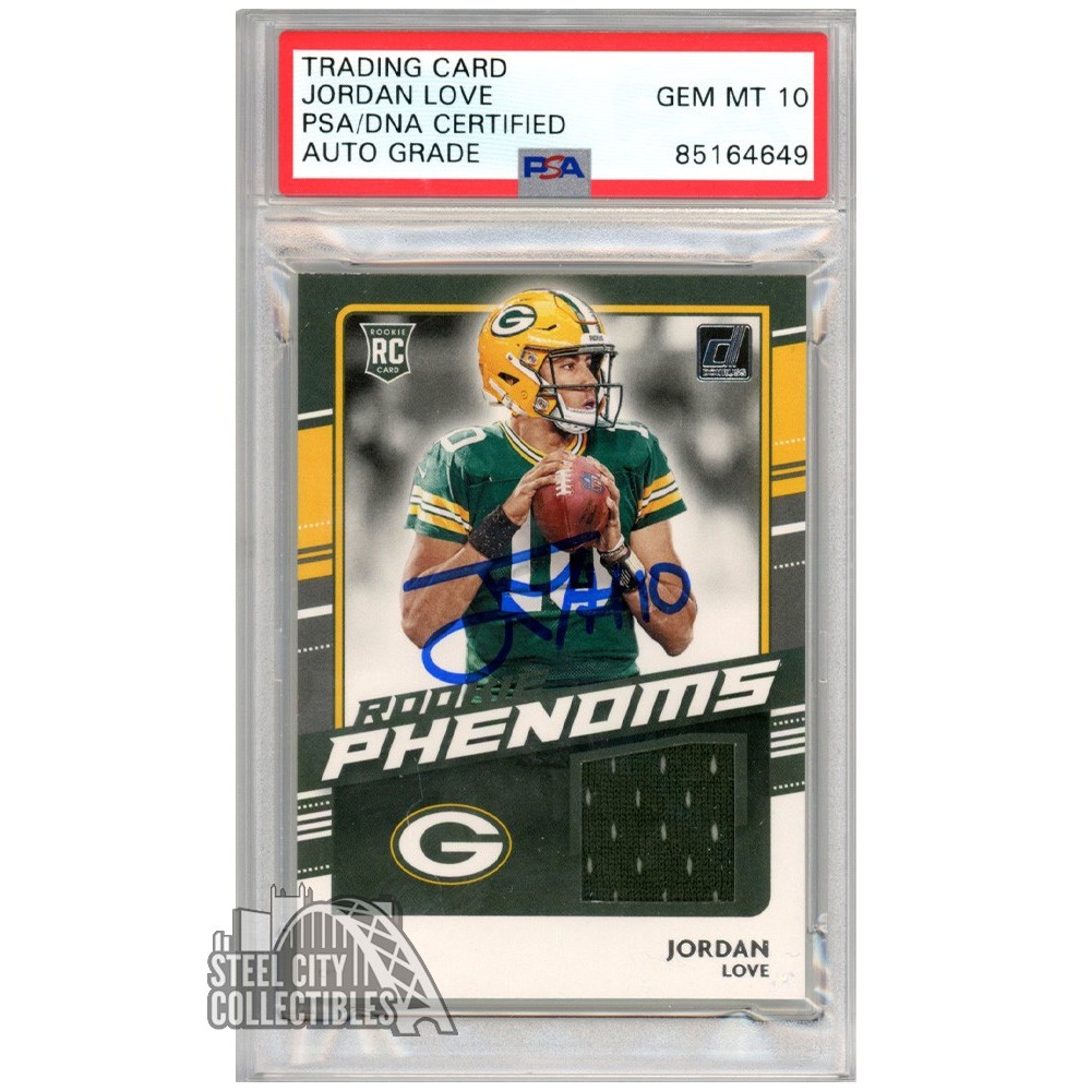 Jordan Love 2020 Panini Donruss Rookie Phenoms Autograph Jersey Card # ...