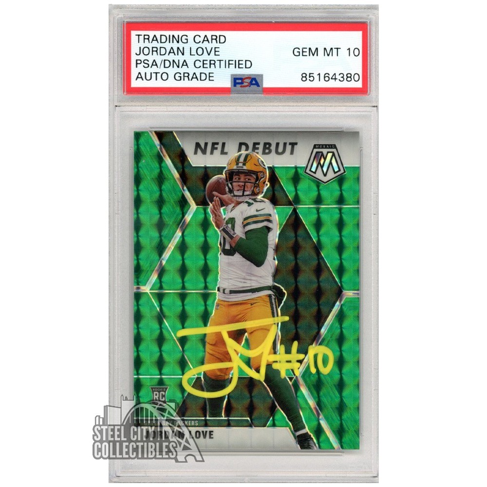 Jordan Love 2020 Panini Mosaic Debut Green Autograph Rookie Card #264 ...